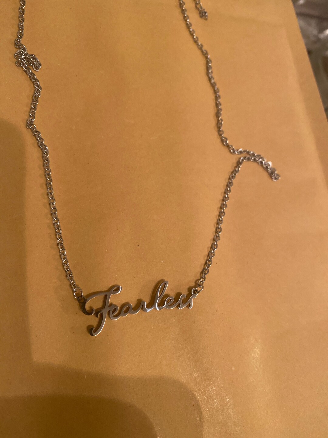 Taylor Swift Fearless Necklace Silver Plated Steel - Etsy