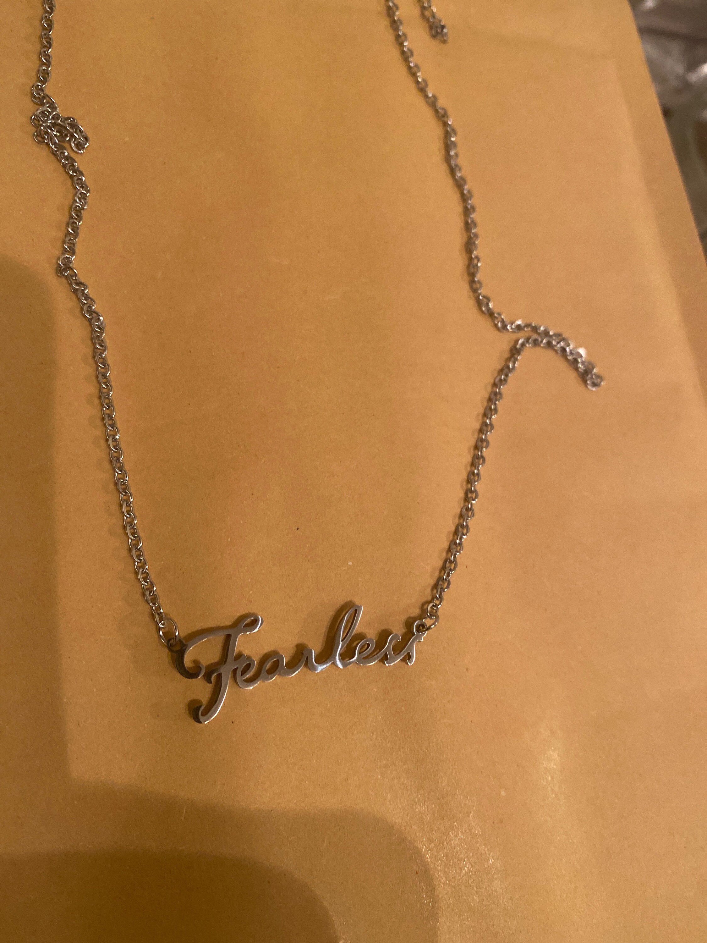 Taylor Swift Fearless Necklace Silver Plated Steel - Etsy