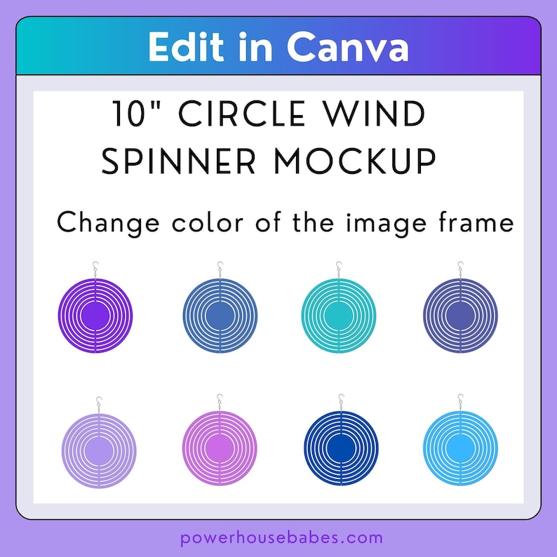 10" Circle Wind Spinner Mockup, 10 Inch Circle Wind Spinner, Flower ...