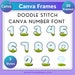 Doodle Stitch Canva Font Numbers, Canva Doodle Font, Number Fonts ...