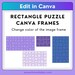 Puzzle Rectangle Frames, Rectangular Puzzle Frames, Canva Frames, Canva ...