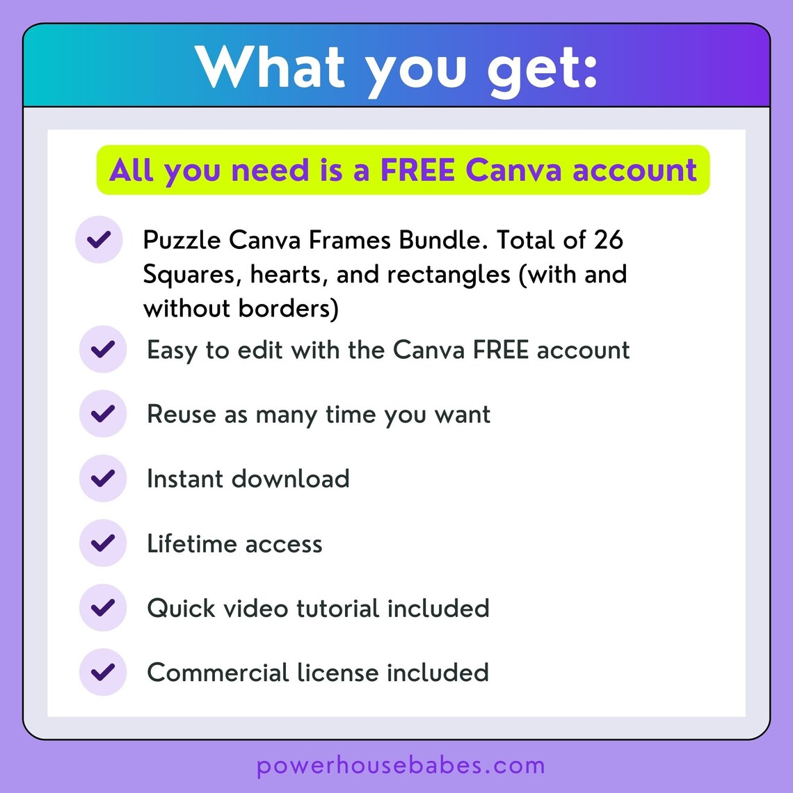 Puzzle Rectangle Frames, Rectangular Puzzle Frames, Canva Frames, Canva ...
