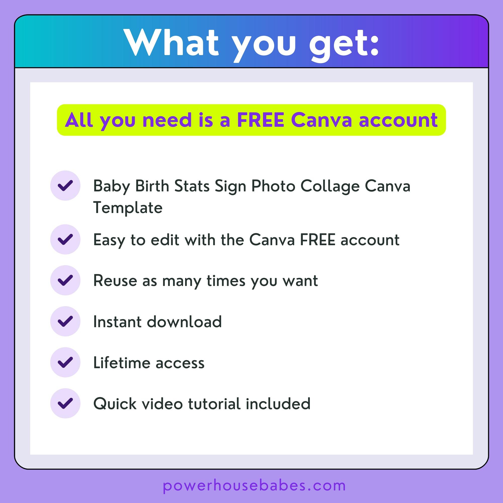 Baby Birth Stat Sign - Printable Digital Download. DIY Birth Stats Wall ...