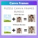 Puzzle Canva Frames Bundle, Editable Puzzles, Jigsaw Puzzle ...
