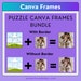 Puzzle Canva Frames Bundle, Editable Puzzles, Jigsaw Puzzle ...