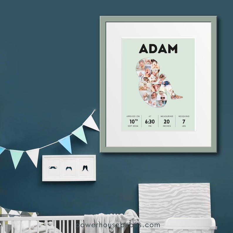 Baby Birth Stat Sign - Printable Digital Download. DIY Birth Stats Wall ...