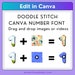 Doodle Stitch Canva Font Numbers, Canva Doodle Font, Number Fonts ...