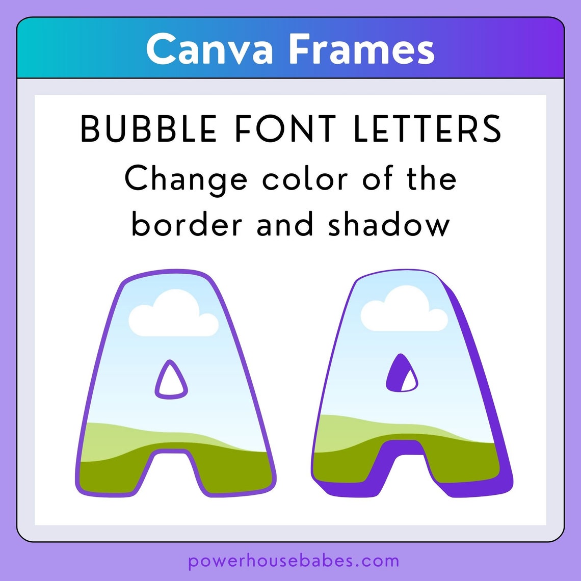 Bubble Letters Font Canva Frame, Bubble Font Clipart, Drag and Drop ...