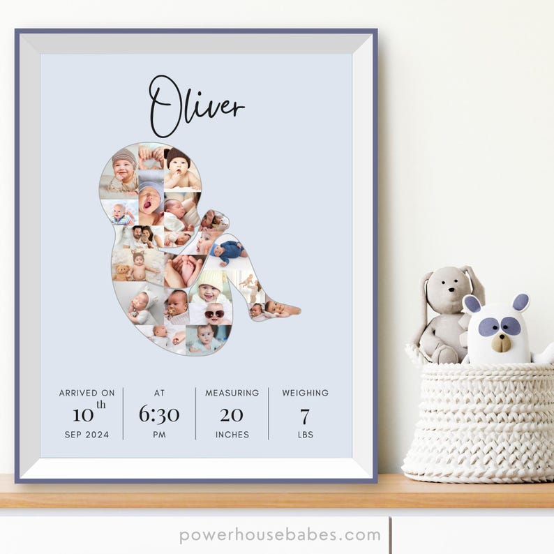 Baby Birth Stat Sign - Printable Digital Download. DIY Birth Stats Wall ...