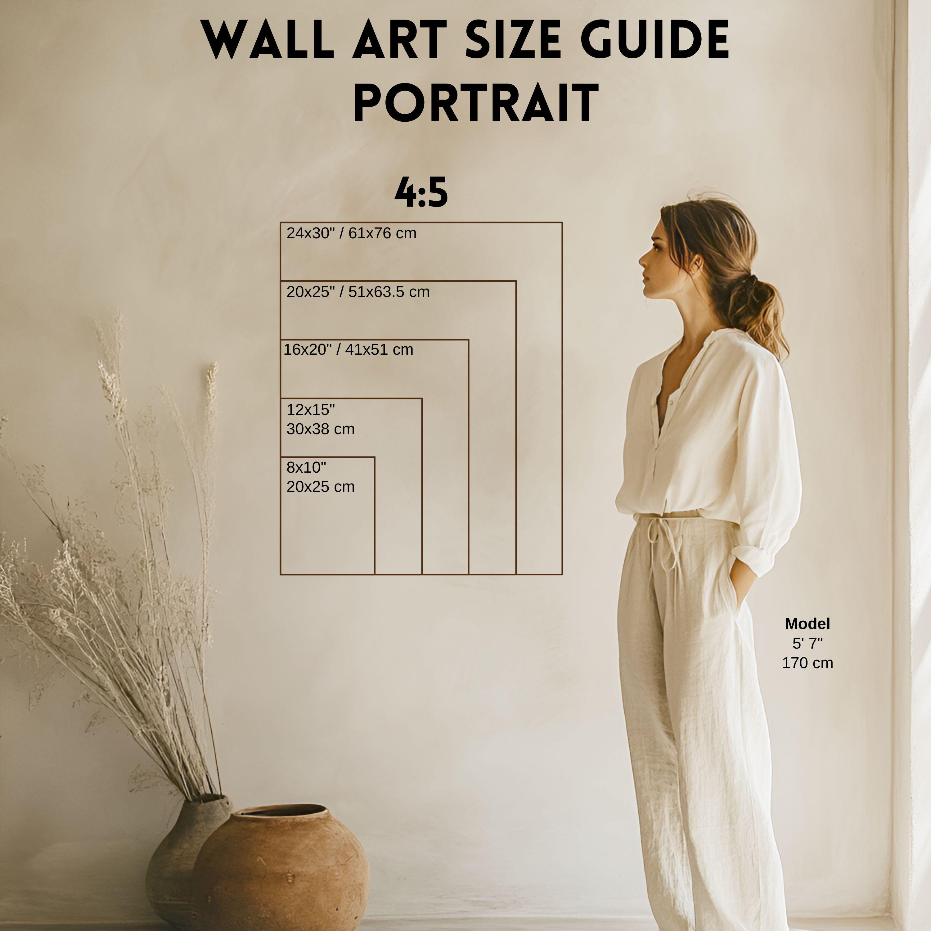 Model Wall Art Size Guide (portrait), Photo Size Guide, Poster Size ...