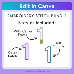 Embroidery Stitch Font Bundle, Embroidery Alphabet, Embroidery Blank ...