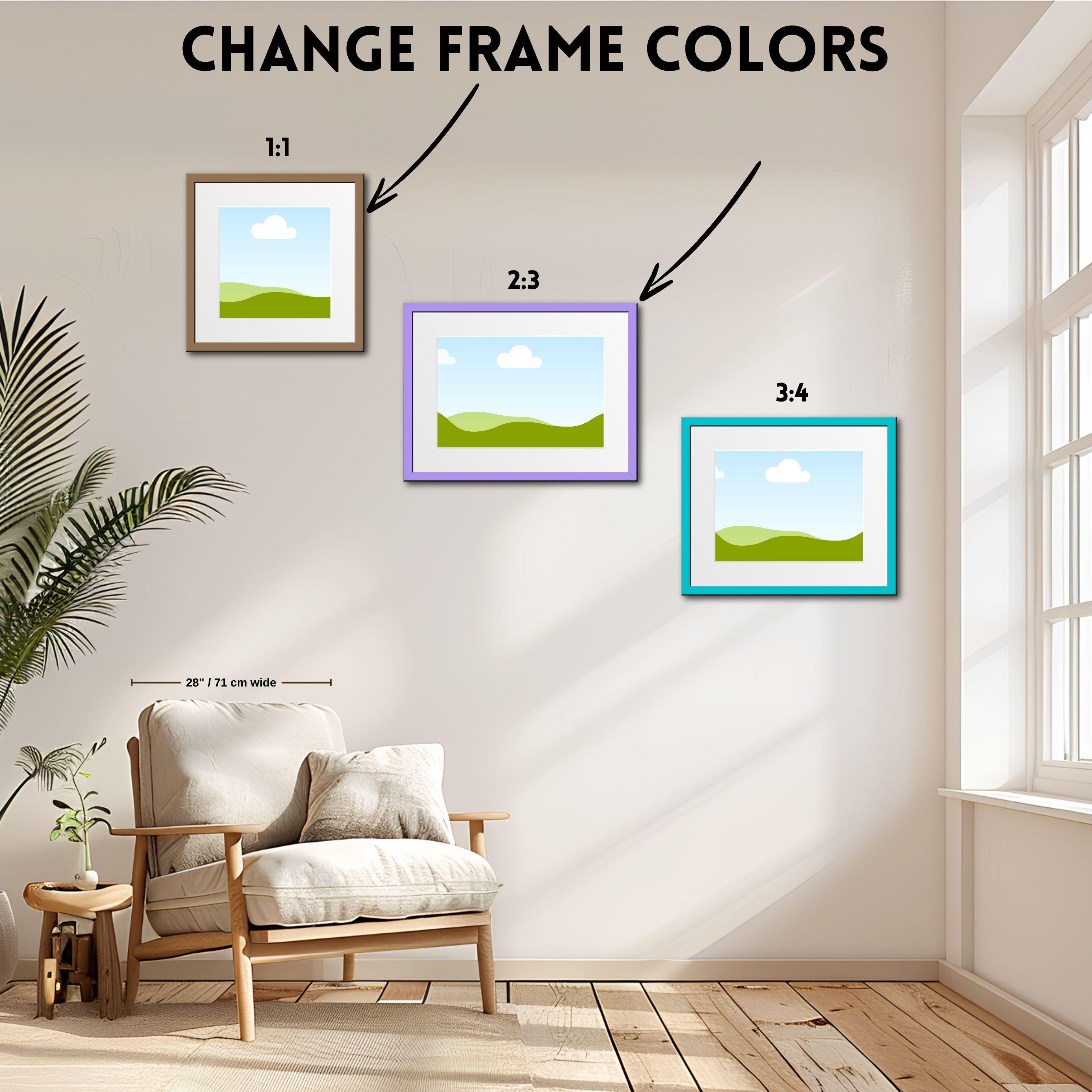 Landscape Wall Art Size Guide, Frame Size Guide, Landscape Poster Size ...