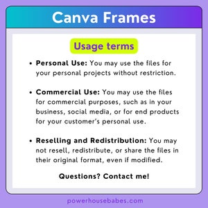 Puzzle Rectangle Frames, Rectangular Puzzle Frames, Canva Frames, Canva Frame Template, Custom ...