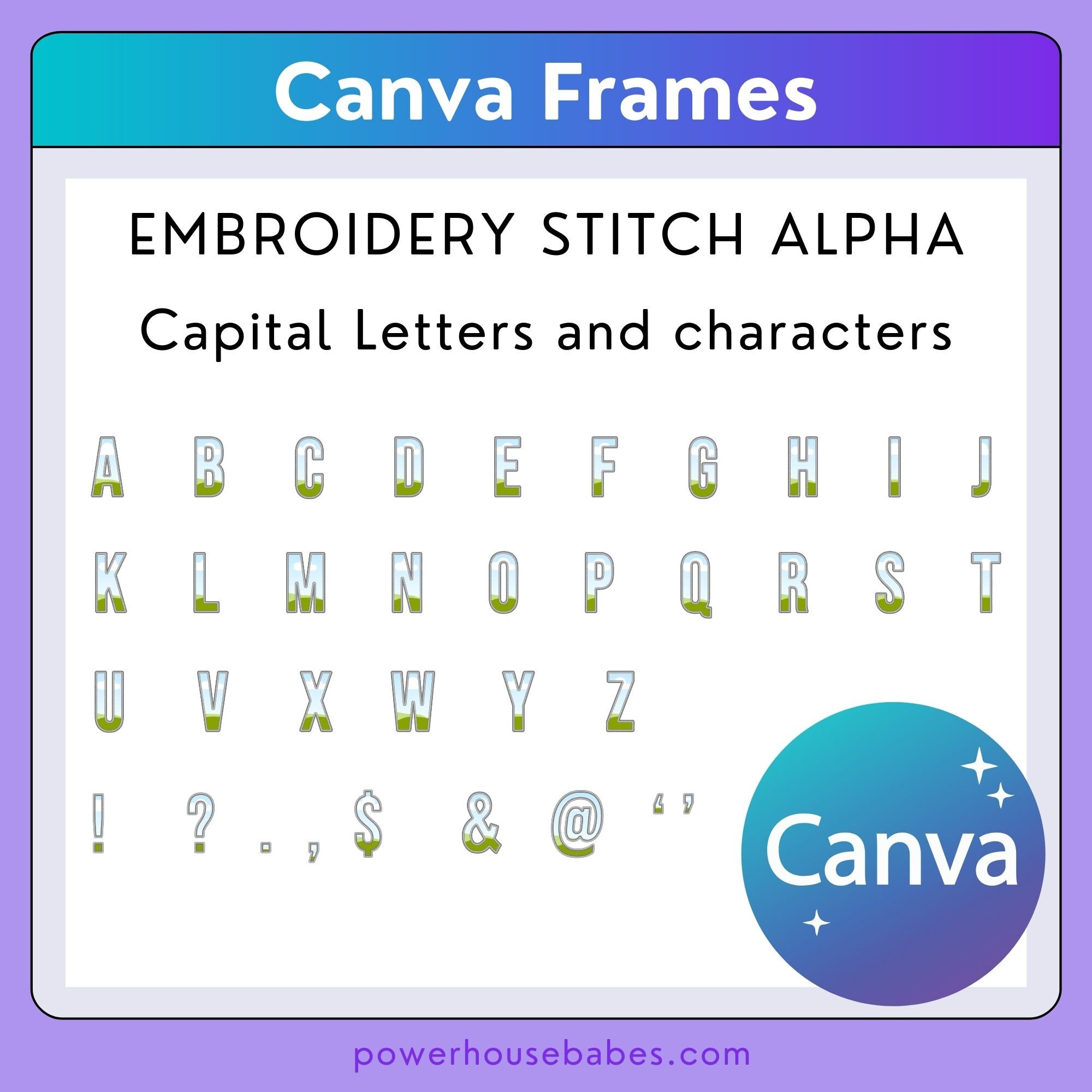 Embroidery Stitch Letter Font, Embroidery Alphabet, Embroidery Blank ...