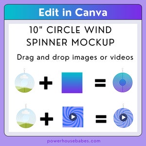 10" Circle Wind Spinner Mockup, 10 Inch Circle Wind Spinner, Flower ...