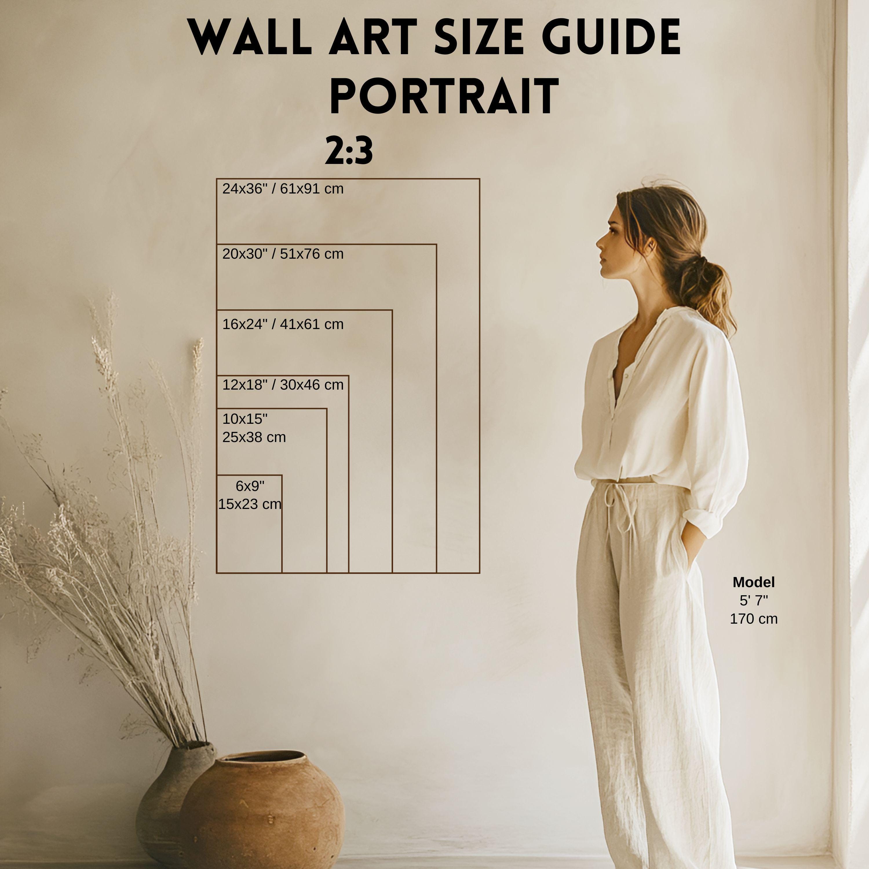 Model Wall Art Size Guide (portrait), Photo Size Guide, Poster Size ...