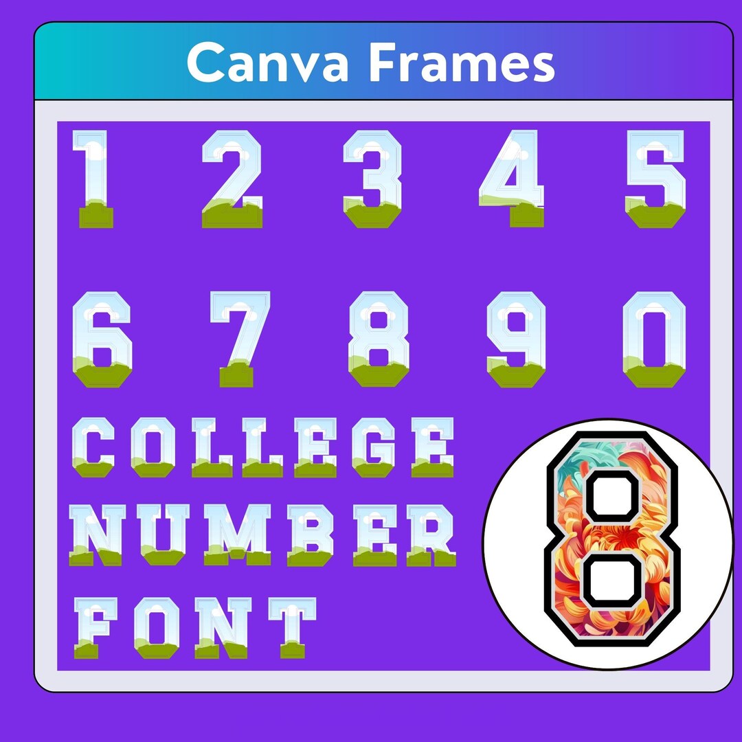 College Number Fonts, College Fonts, Chenille Numbers, Sports Fonts ...