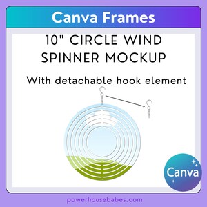 10" Circle Wind Spinner Mockup, 10 Inch Circle Wind Spinner, Flower ...