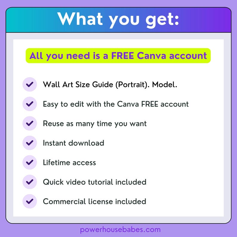 Model Wall Art Size Guide (portrait), Photo Size Guide, Poster Size ...