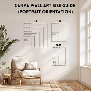 Portrait Wall Art Size Guide, Portrait Frame Size Guide, Vertical ...