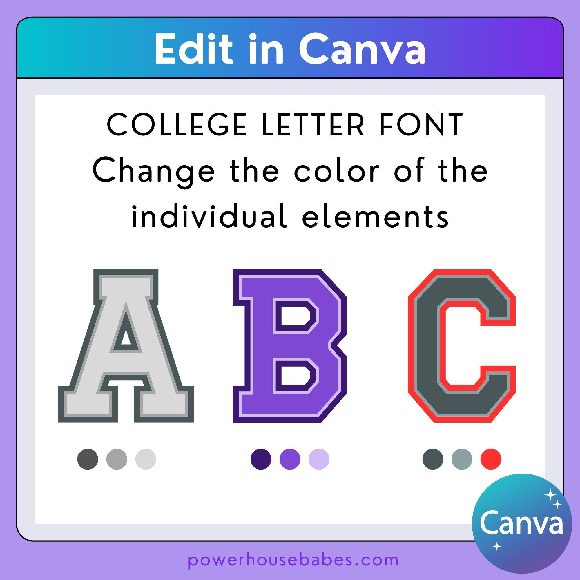 College Letter Fonts, College Font Svg, Chenille Letter, Sport Font ...
