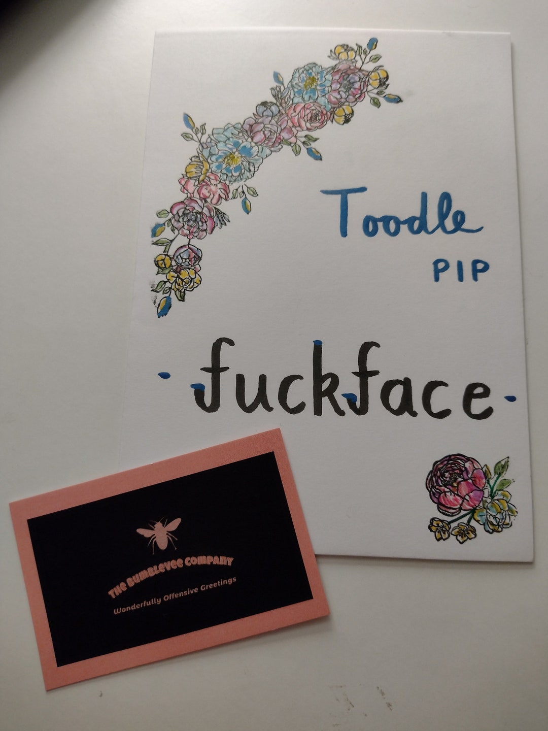 Leaving Card TOODLE PIP Fuckface Offensive Greeting for Male or Female ...