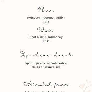 Printable Watercolor Cocktail Menu Template, Stickers Included ...