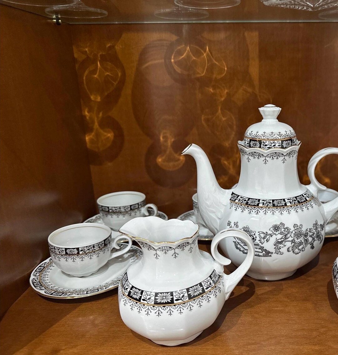Santa Clara Porcelain Coffee Set Spain - Etsy