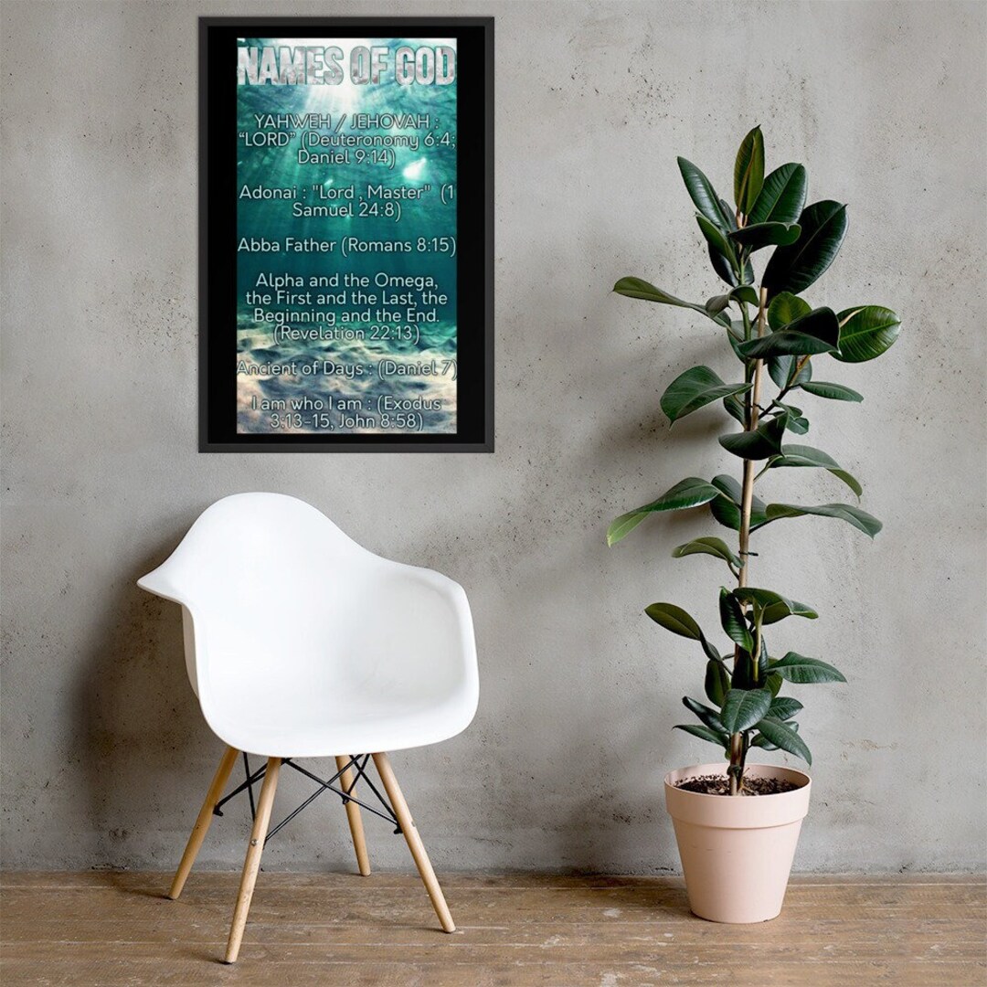 Christian Names of GOD Frame - Etsy