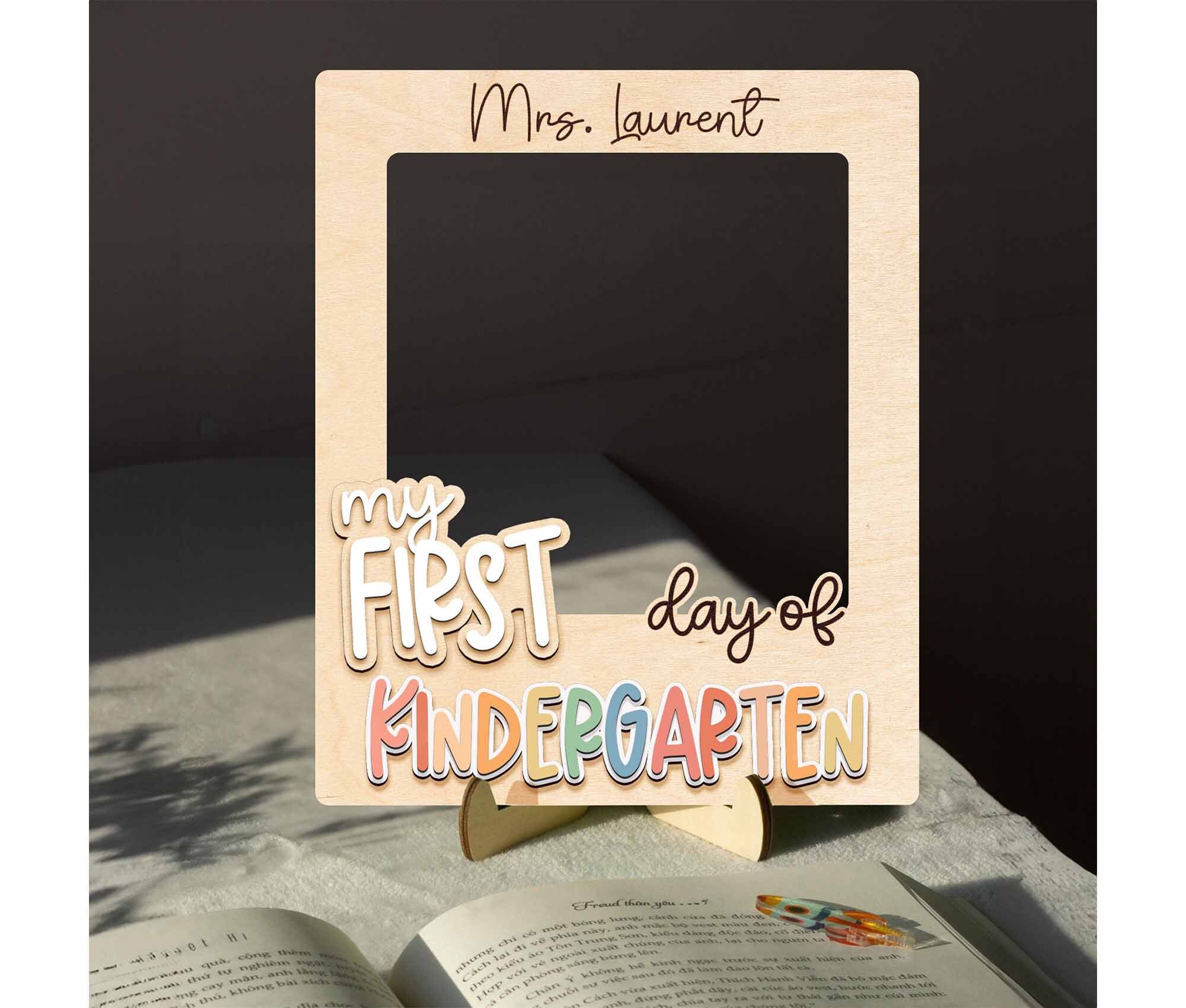 Personalized School Sign Photo Frame, First Day Sign, Teacher Classroom ...