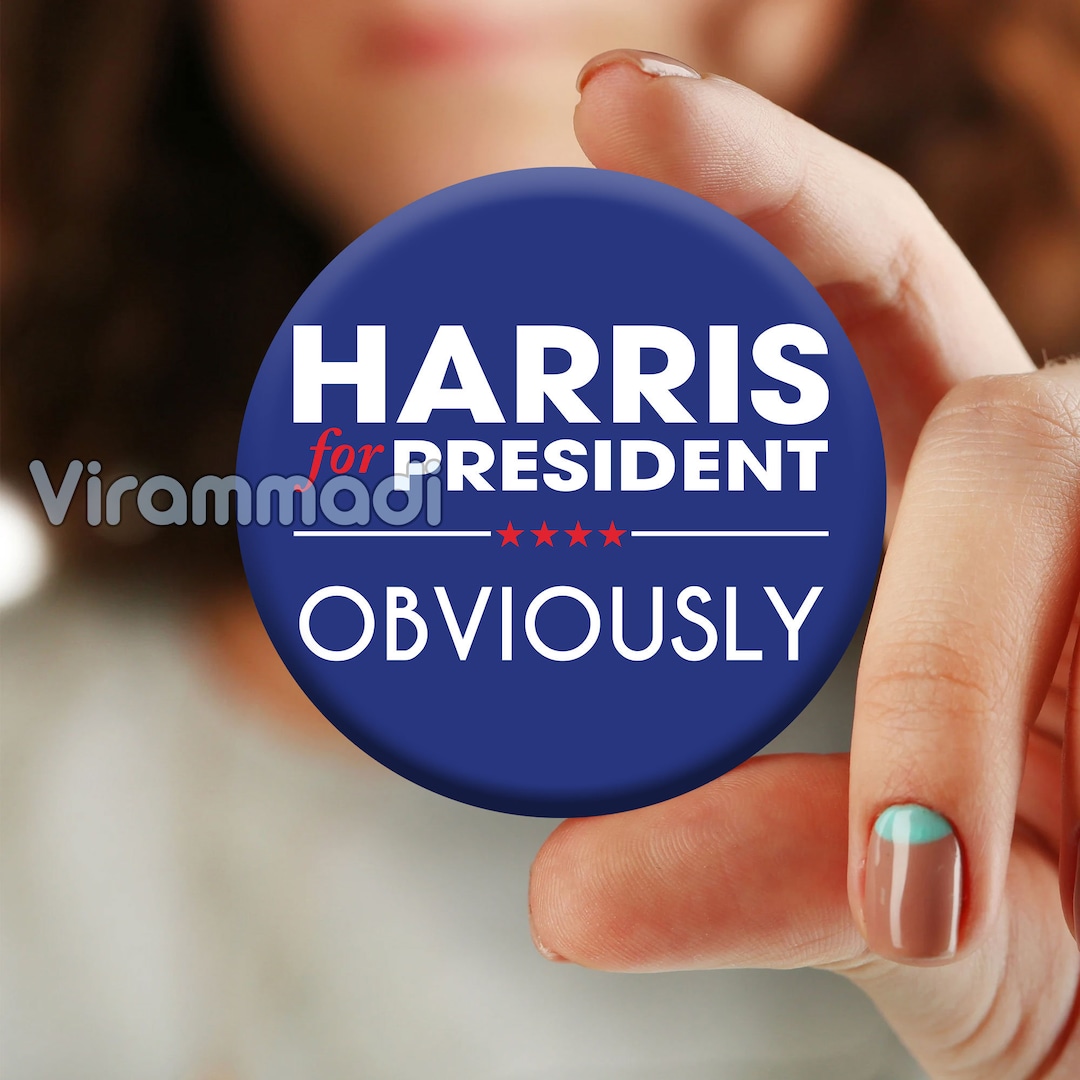 Kamala Harris Pin Button, Campaign Pin,supportive Badge for US Election ...