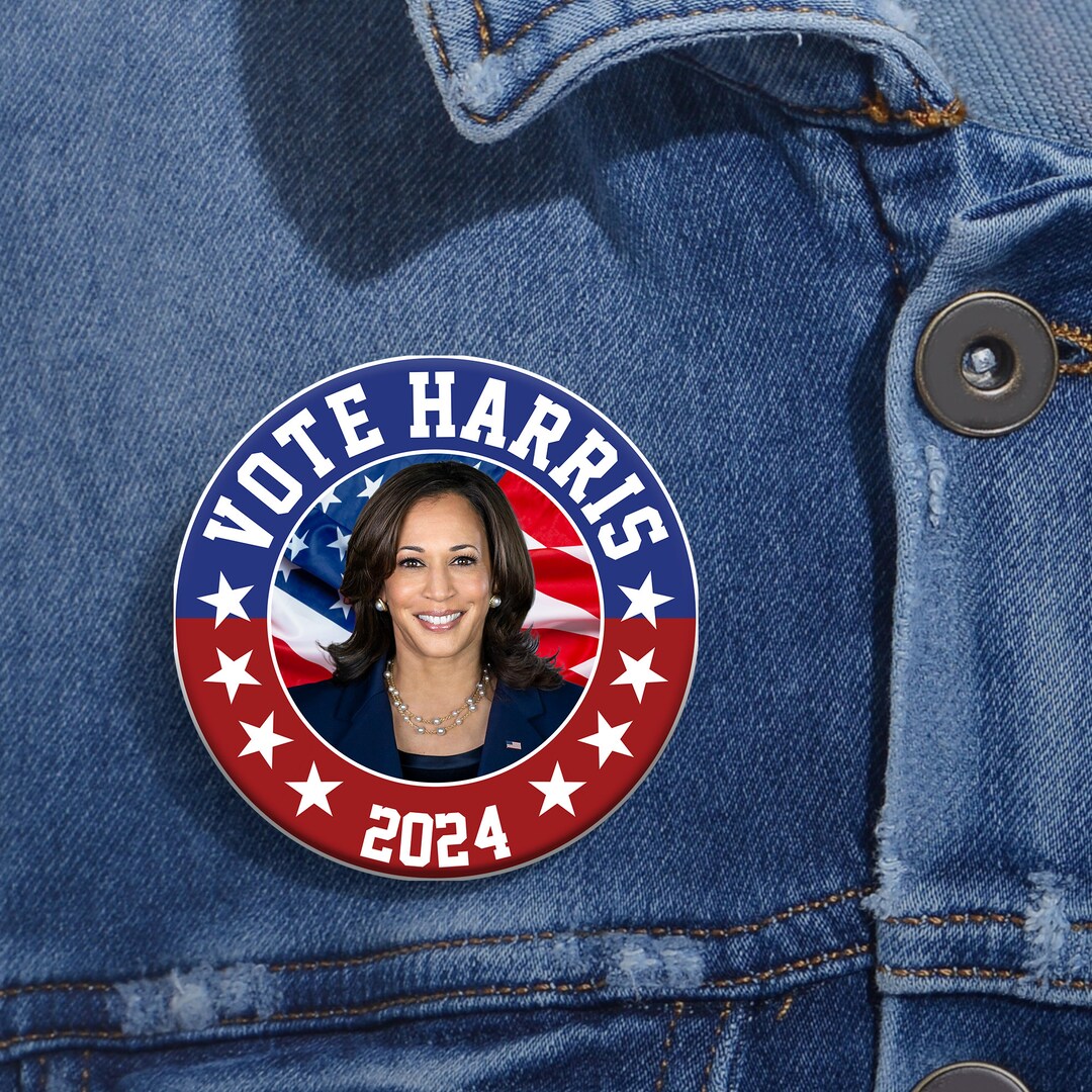 Kamala Harris Pin Button, Campaign Pin, Supportive Badge for US ...