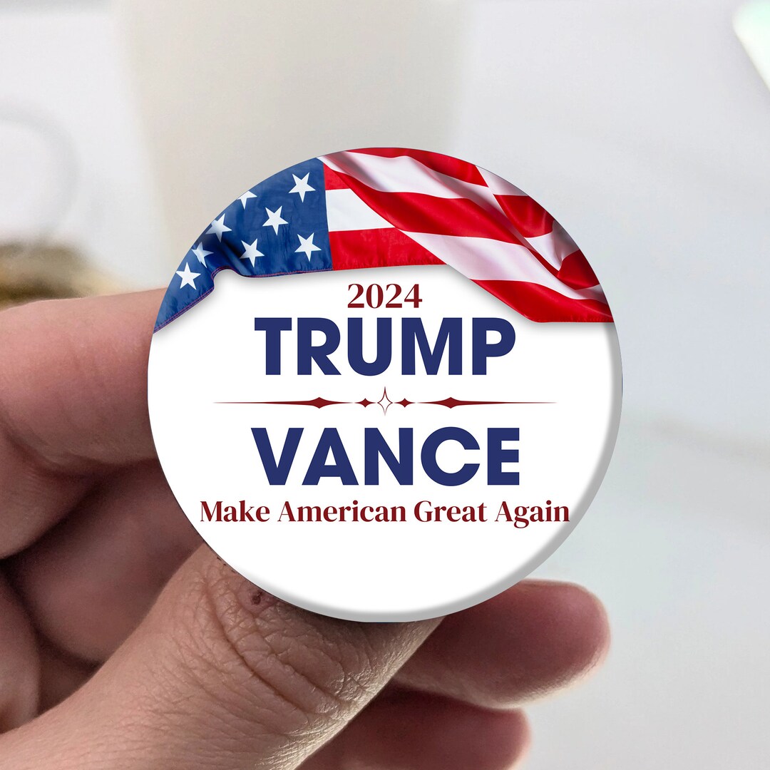 Truump JD Vancee Pin Button, Campaign Pin, Supportive Badge for US ...