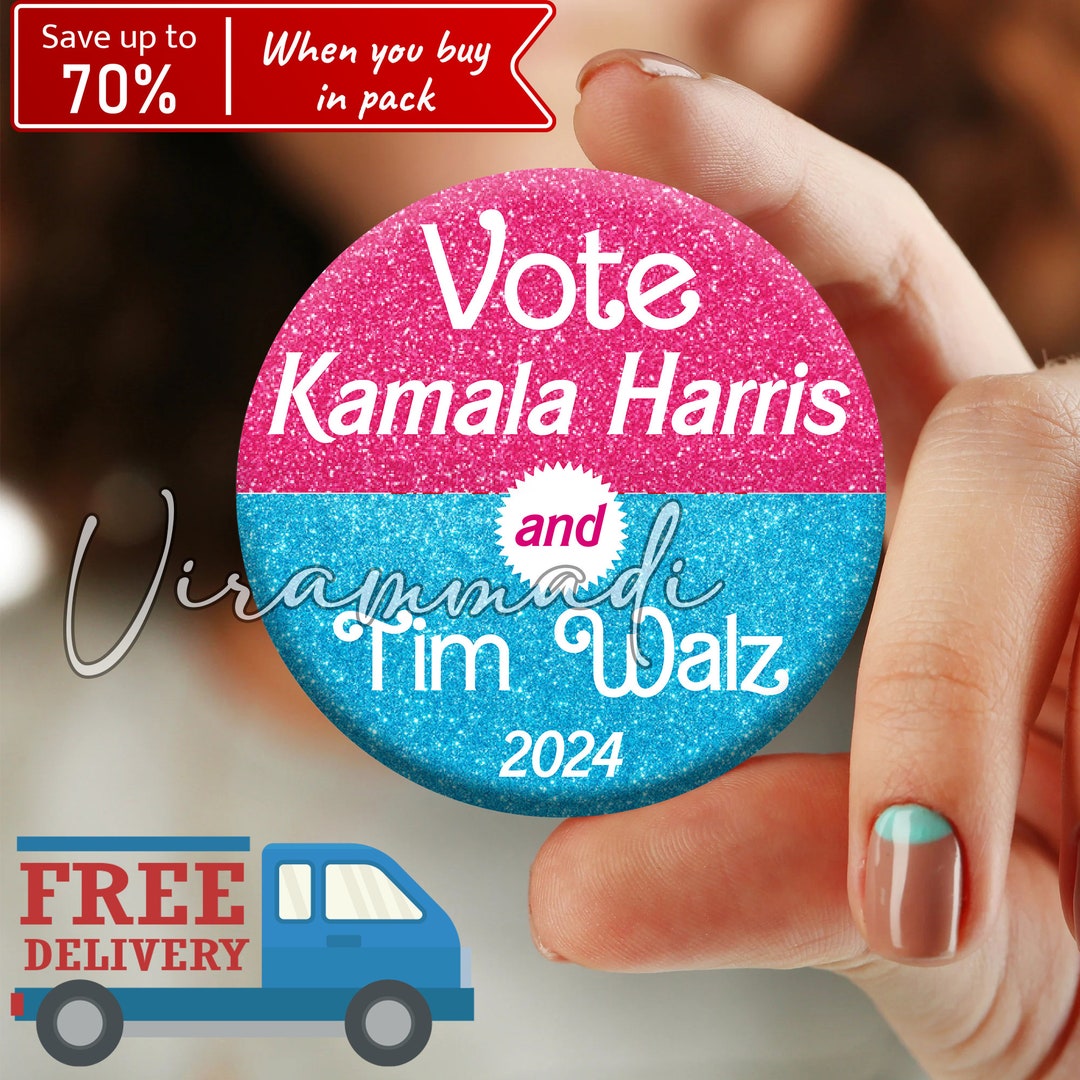 Vote Kamala Pin Button, Campaign Pin, Democratic Party Badge, Madam ...