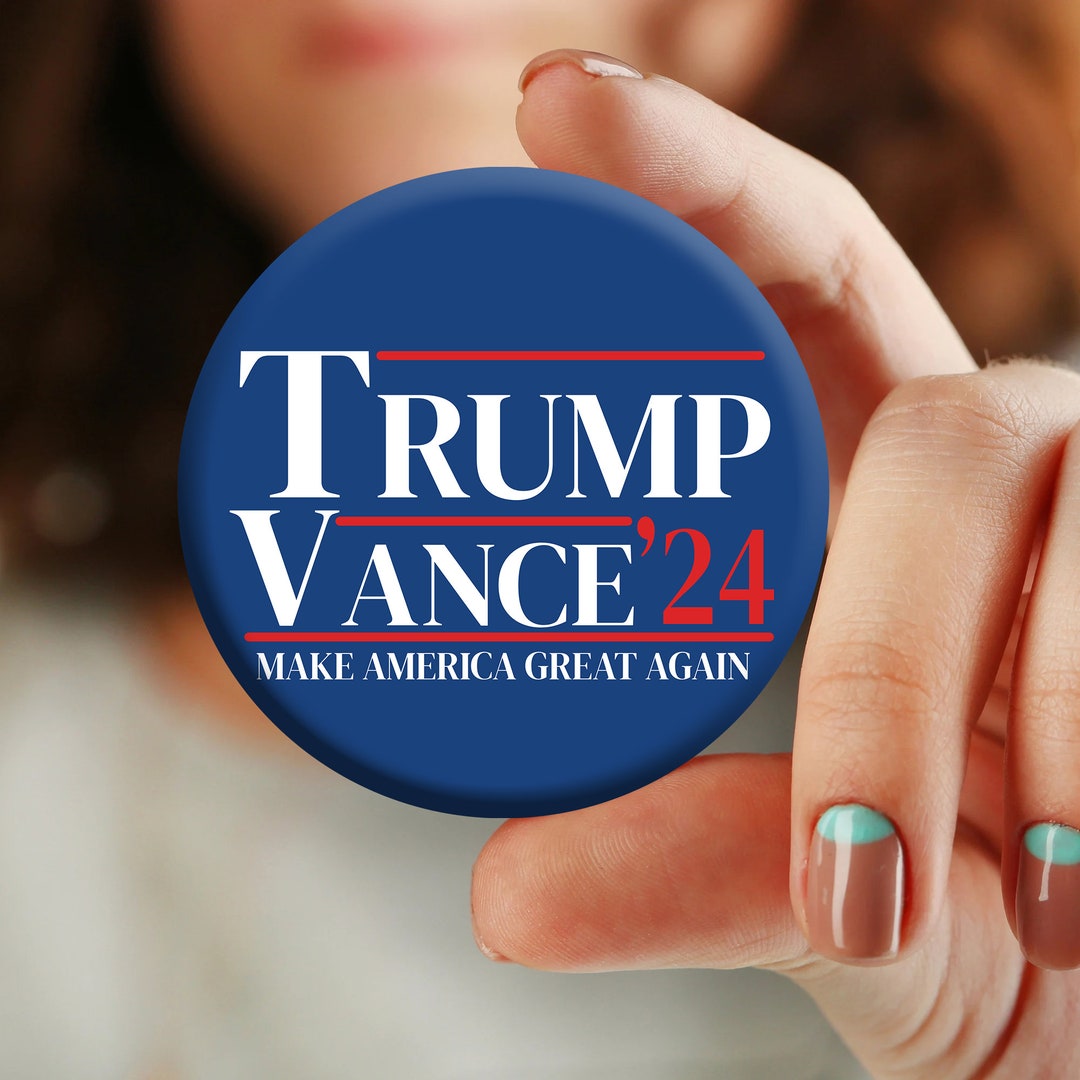 Truump JD Vancee Pin Button, Campaign Pin, Supportive Badge for US ...