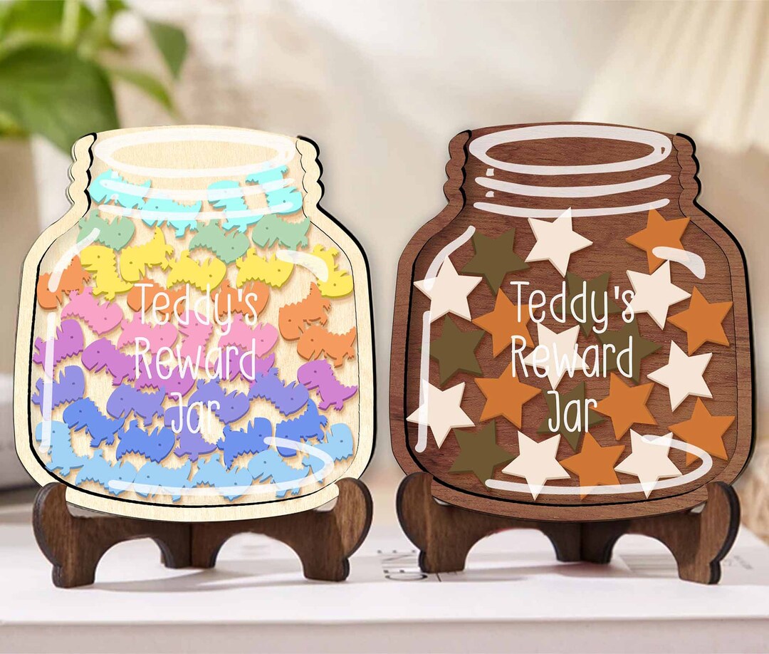 Personalized Reward Jar and Tokens, Reward Jars for Kids, Classroom ...