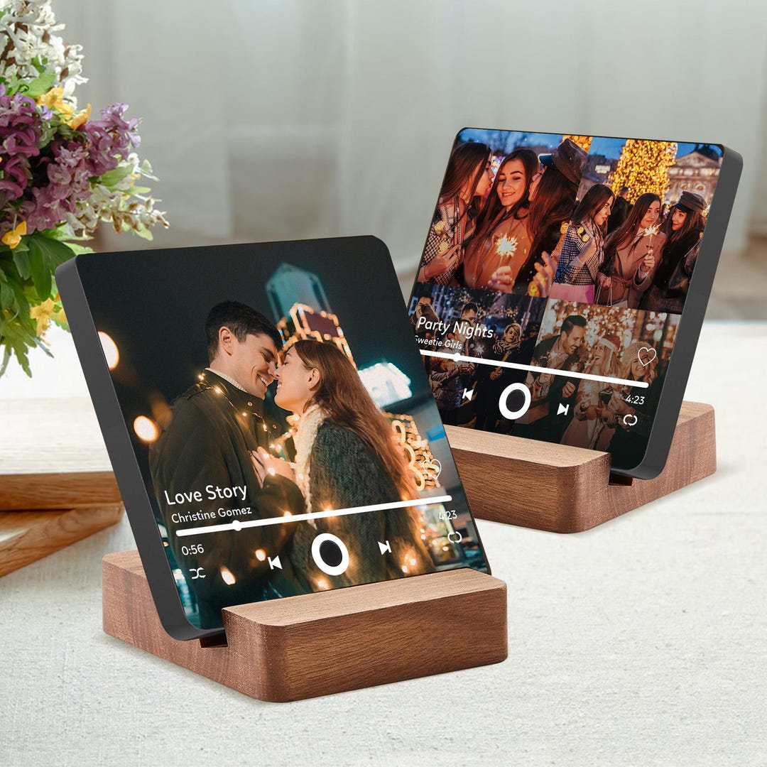 Personalized Music Fridge Magnet, Family Photo Music Magnet, Couple ...