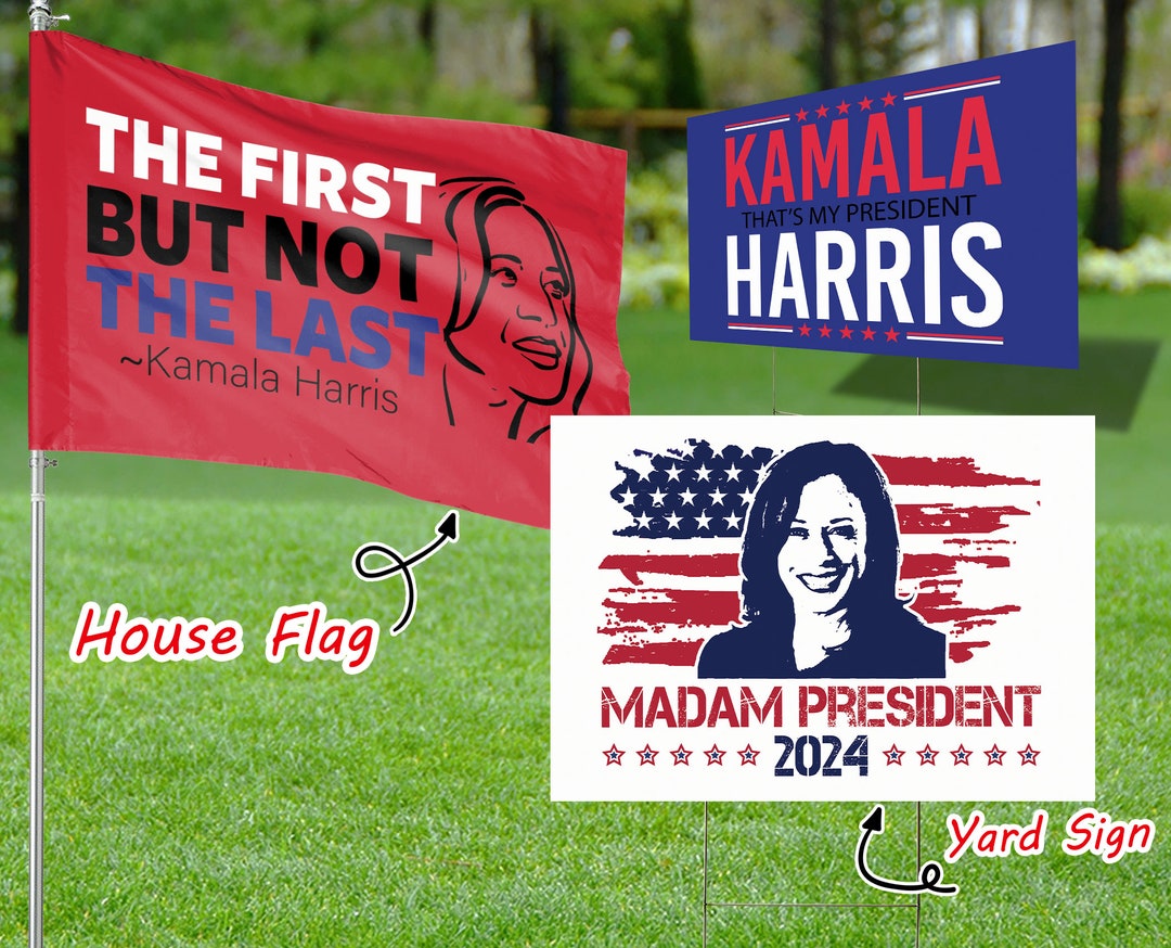 Kamala Harris Flag, the First but Not the Last, Democrat Horizontal ...
