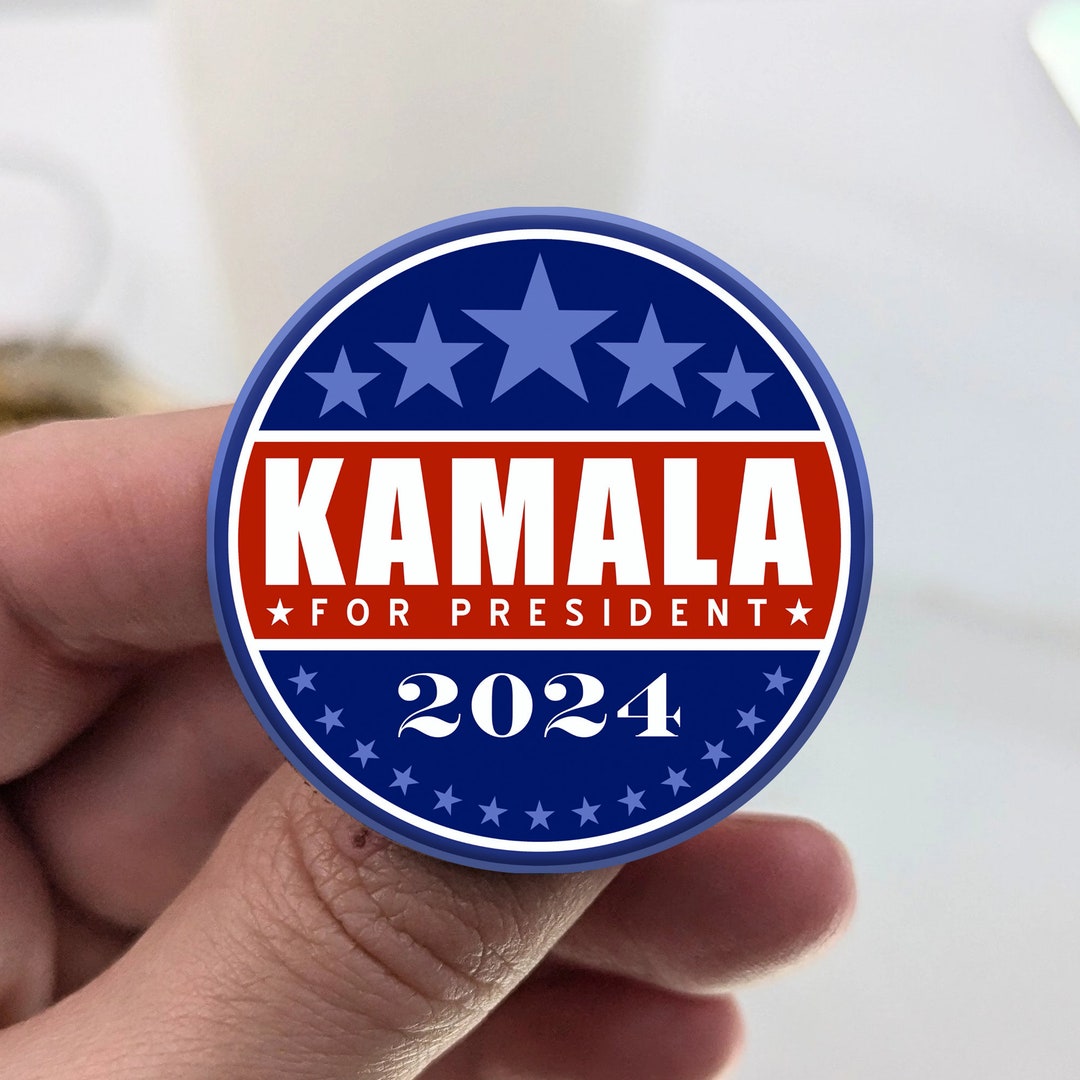 Kamala Harris Pin Button, Campaign Pin, Supportive Badge for US ...