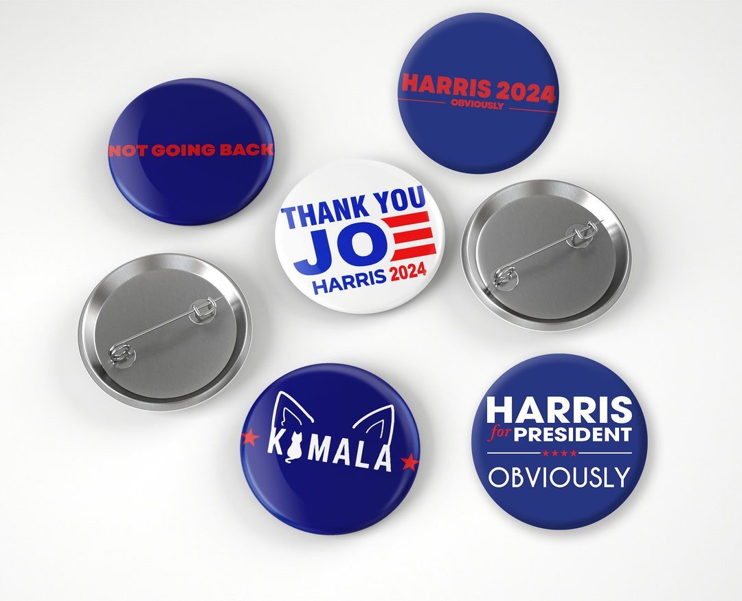 Kamala Harris Pin Button, Campaign Pin, Supportive Badge for US ...