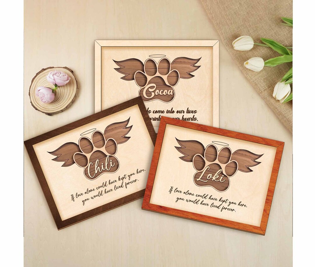 Personalized Pet Memorial Wood Sign, Customized Pet Sign, Pet Lover ...