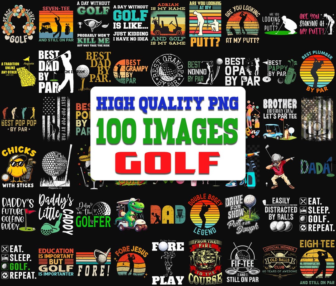 Golf PNG Bundle, Golf Shirt Design, Golf Sublimation Design, Golf ...