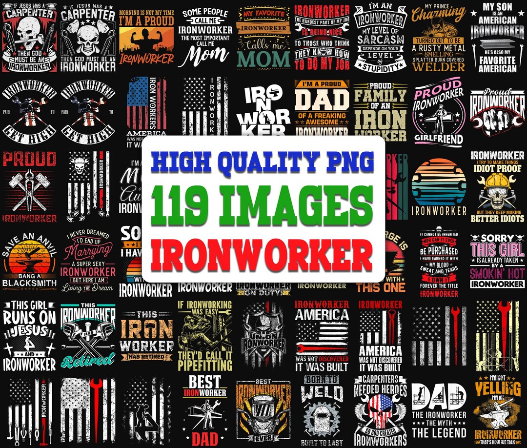 119 Ironworker Png Bundle, Funny Welding Sublimation Png, Iron Worker ...