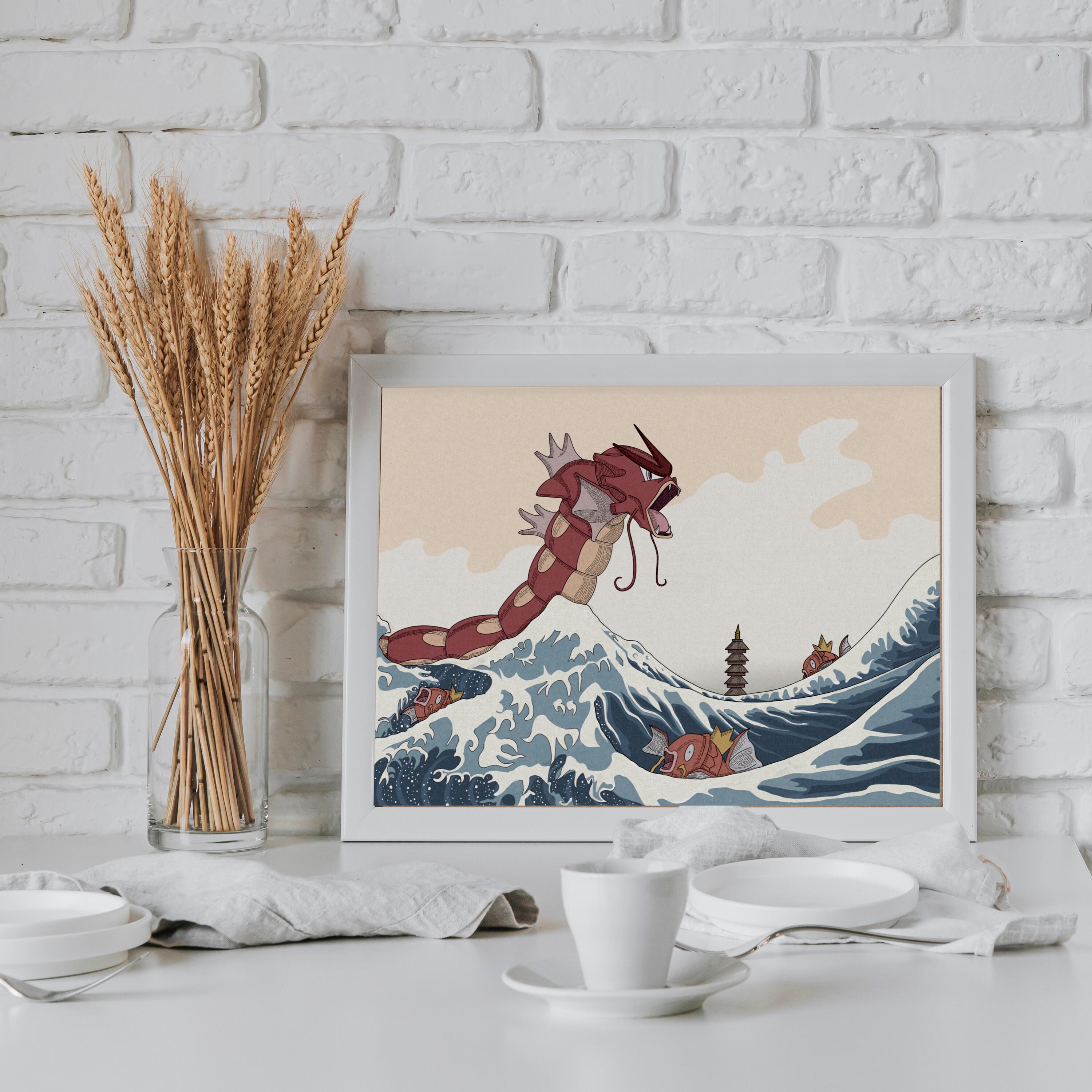 Pokémon Gyarados Hokusai Great Wave Postcard - Etsy