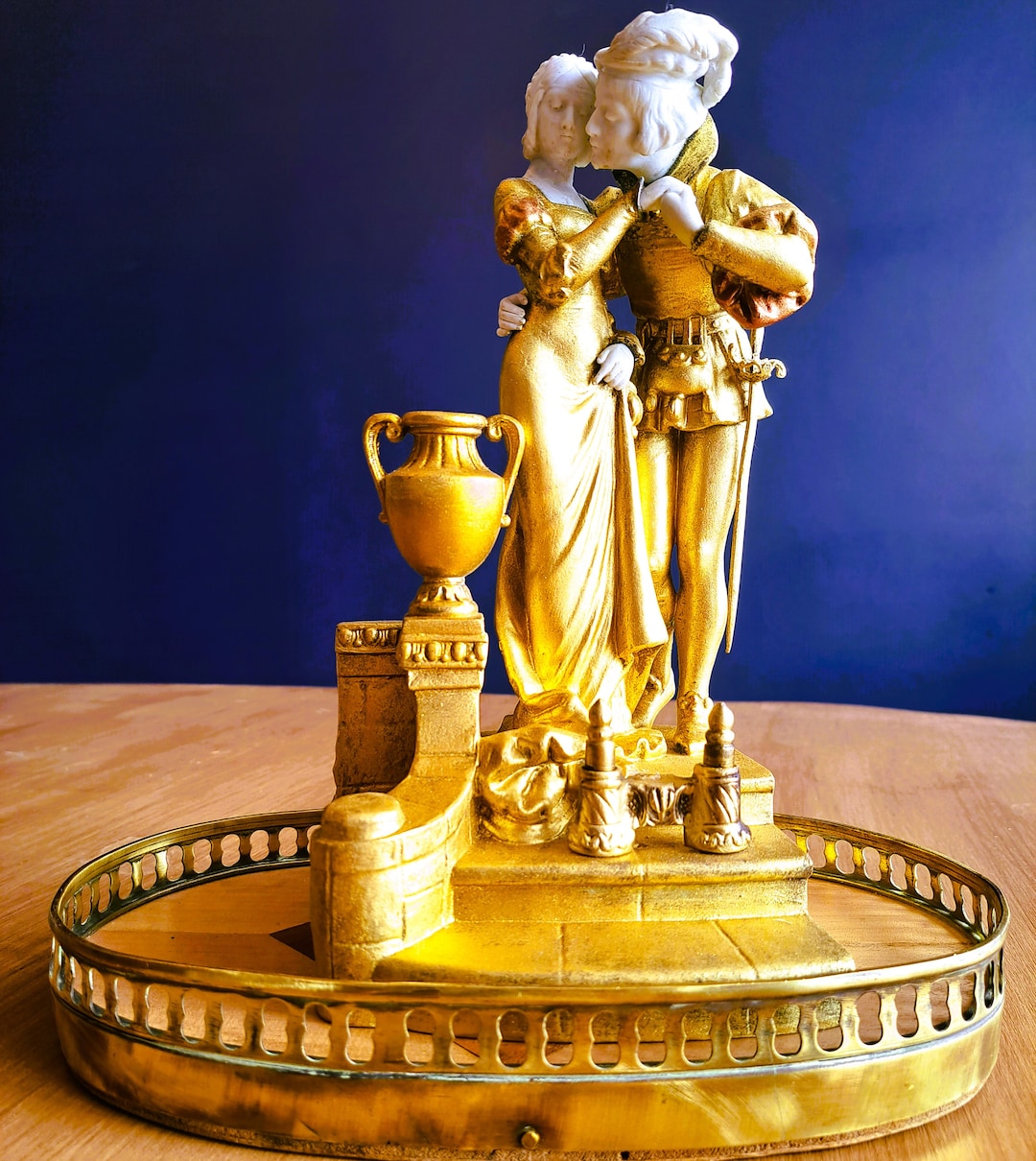 Gilt Bronze Sculpture Signed Dominique Alonzo Chryselephantine Circa ...