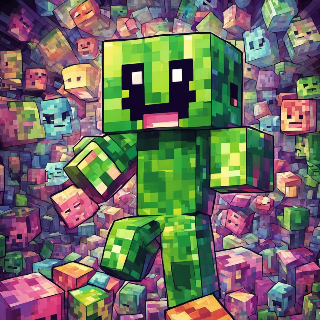 Digital Artwork Minecraft Creeper - Etsy Norway