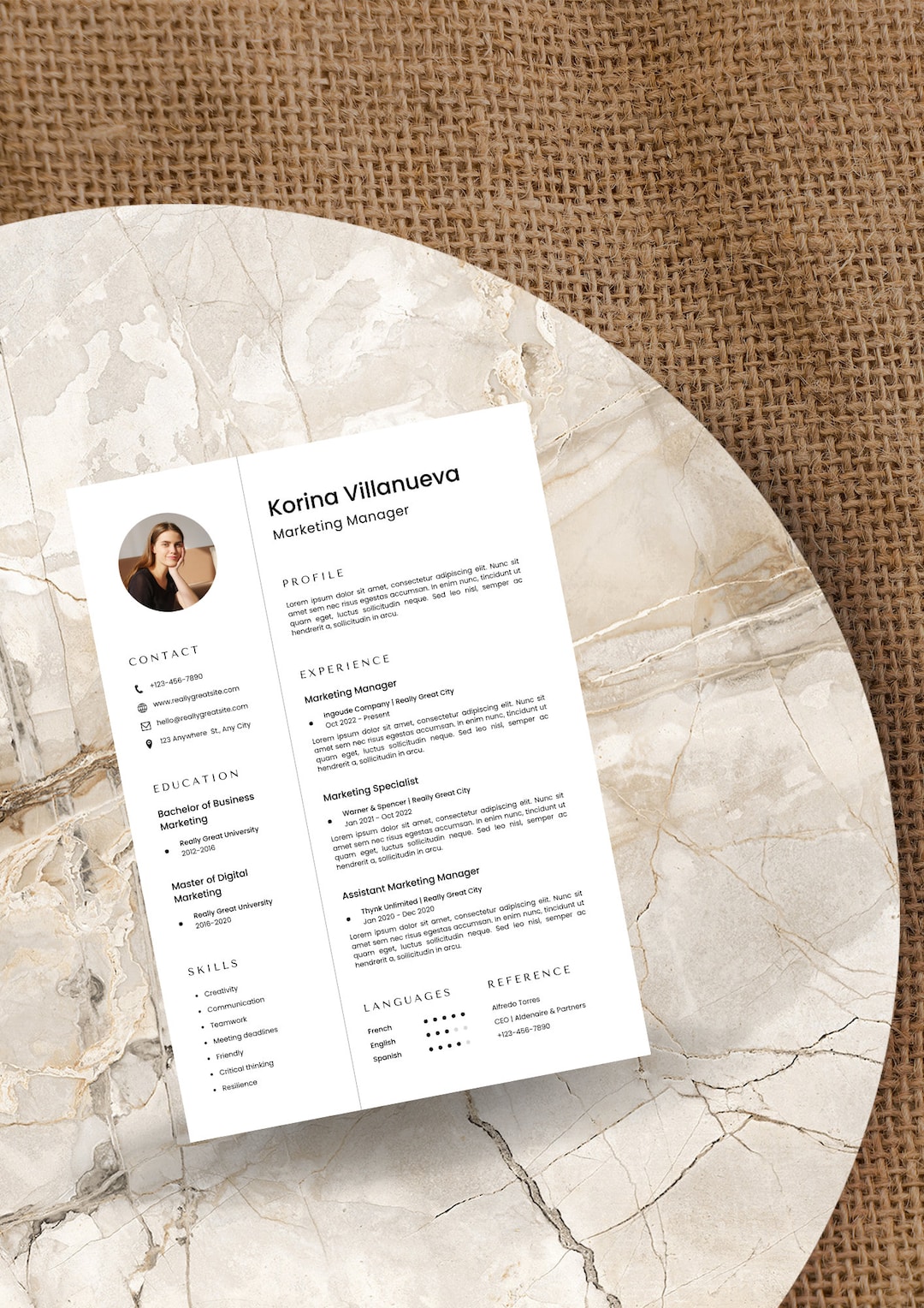 CV Template - Etsy