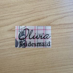 Personalised Custom Vinyl Decal Bridesmaid Wedding Day Clothes Dress ...