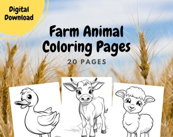 Jungle Safari Animal Coloring Pages for Kids and Toddlers, 20 Coloring ...