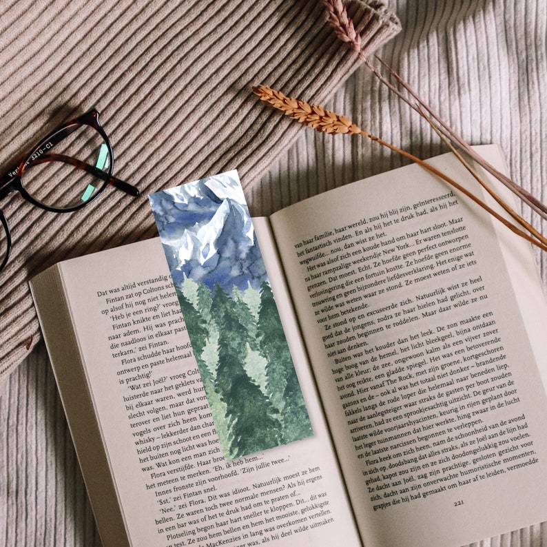 Watercolor Tree Bookmarks Printable, Includes 4 Bookmarks, Tree ...